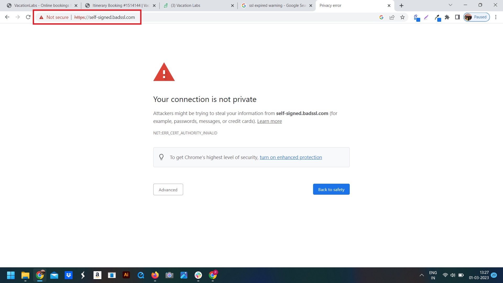Configuring the Let's Encrypt SSL Certificate on your Vacation Labs website Configuring the Let's Encrypt SSL Certificate on your Vacation Labs website
